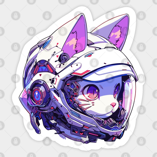 Anime Space Cat Anime Cat Sticker Teepublic